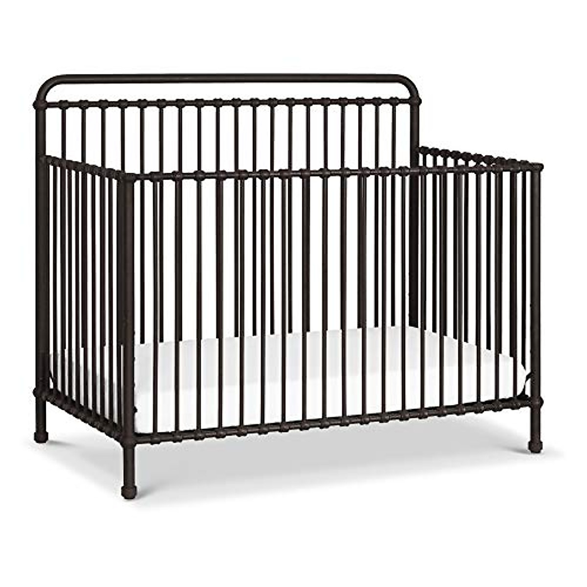 Namesake Winston 4-in-1 Convertible Metal Crib in Vintage Iron, Greenguard Gold Certified