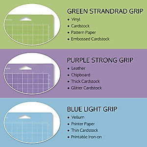 OFFNOVA Cutting Mat for Cricut Joy, 8 Pack 4.5" x 12" & 4.5" x 6.5" (StandardGrip, StrongGrip, LightGrip), Adhesive Cutting Mats Accessories for Cricut Joy