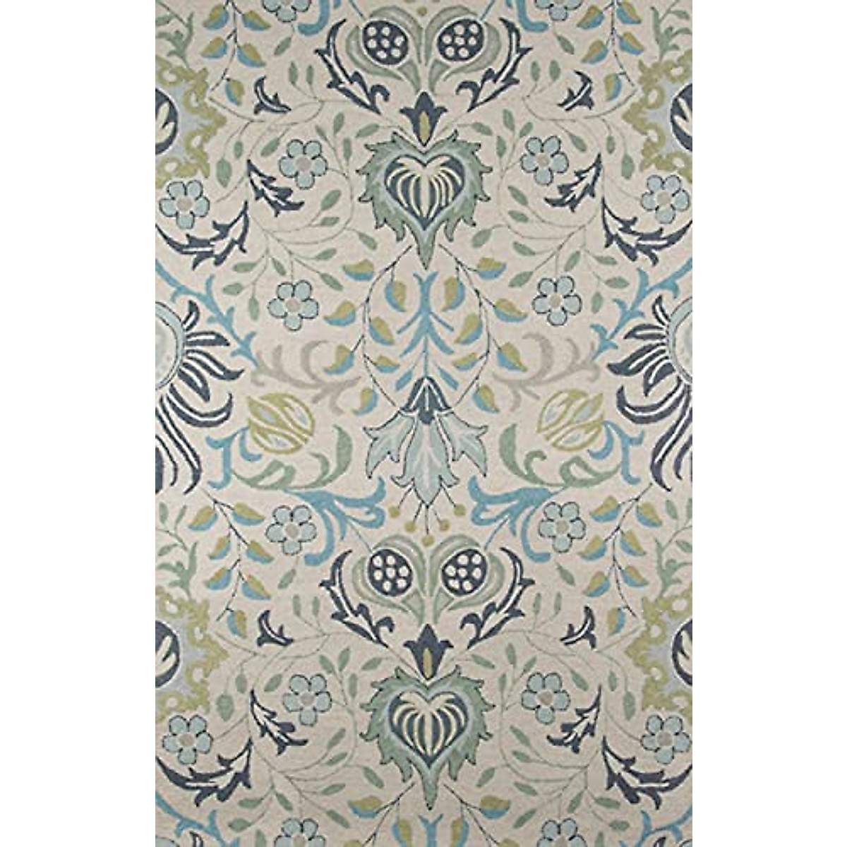 Momeni Rugs Newport Collection, 100% Wool Hand Tufted Loop Cut Contemporary Area Rug, 2'3" x 8'3" Runner, Blue