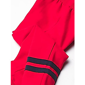 The Children's Place baby boys And Toddler Boy Active Striped Fleece Jogger 2-pack Sweatpants, Red/Heather Gray, 2T US
