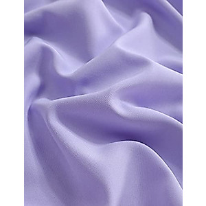 Girl Dresses Square Neck Long Puff Sleeve A-Line Casual Elegant Dress for Girls Purple 7-8 Years