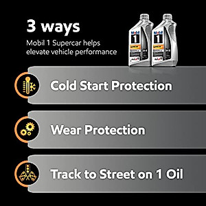 Mobil 1 Supercar Advanced Full Synthetic Motor Oil 0W-40, 6-pack of 1 quarts