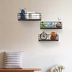 CRUGLA Floating Bathroom Wall Mounted Shelves 6 Sets