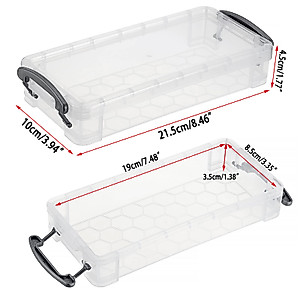 BTSKY Large Capacity Pencil Box, Office Supplies Storage Organizer Box, Brush Painting Pencils Storage Box Watercolor Pen Container Drawing Tools(6 Pack)