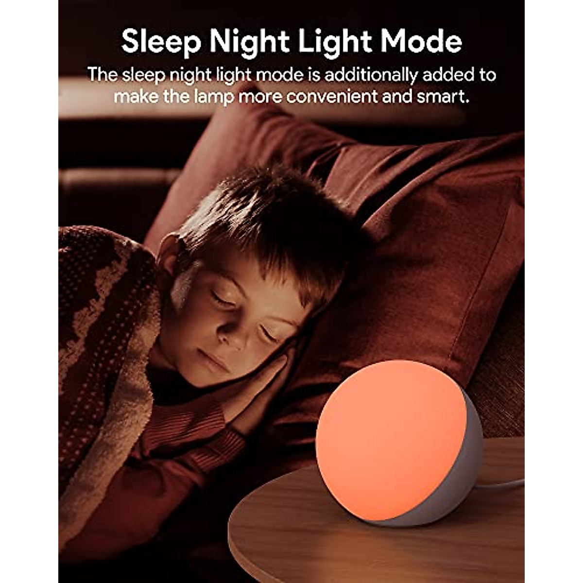 Smart Table Lamp, Dimmable Desk Lamp with App / Voice Control, LED RGB Color Changing Touch Lamp, Night Lamp for Bedroom Compatible with Alexa and Google Home