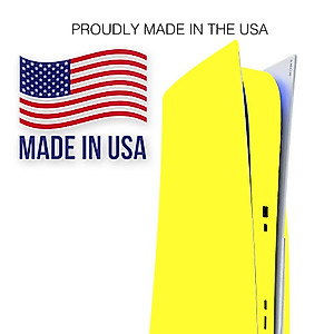 ITS A Skin Skins Compatible with Sony Playstation 5 Console Disc Edition - Protective Decal Overlay Stickers wrap Cover - Bright Yellow