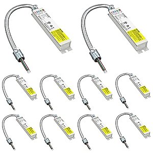 20W LED Emergency Light Driver 100-247V AC, 175V DC Rechargeable Emergency Driver Backup Battery, Emergency Time 90 Min Power Suply for Panel Light, Linear Light, UL Listed, 5-Year Warranty (10Pack)