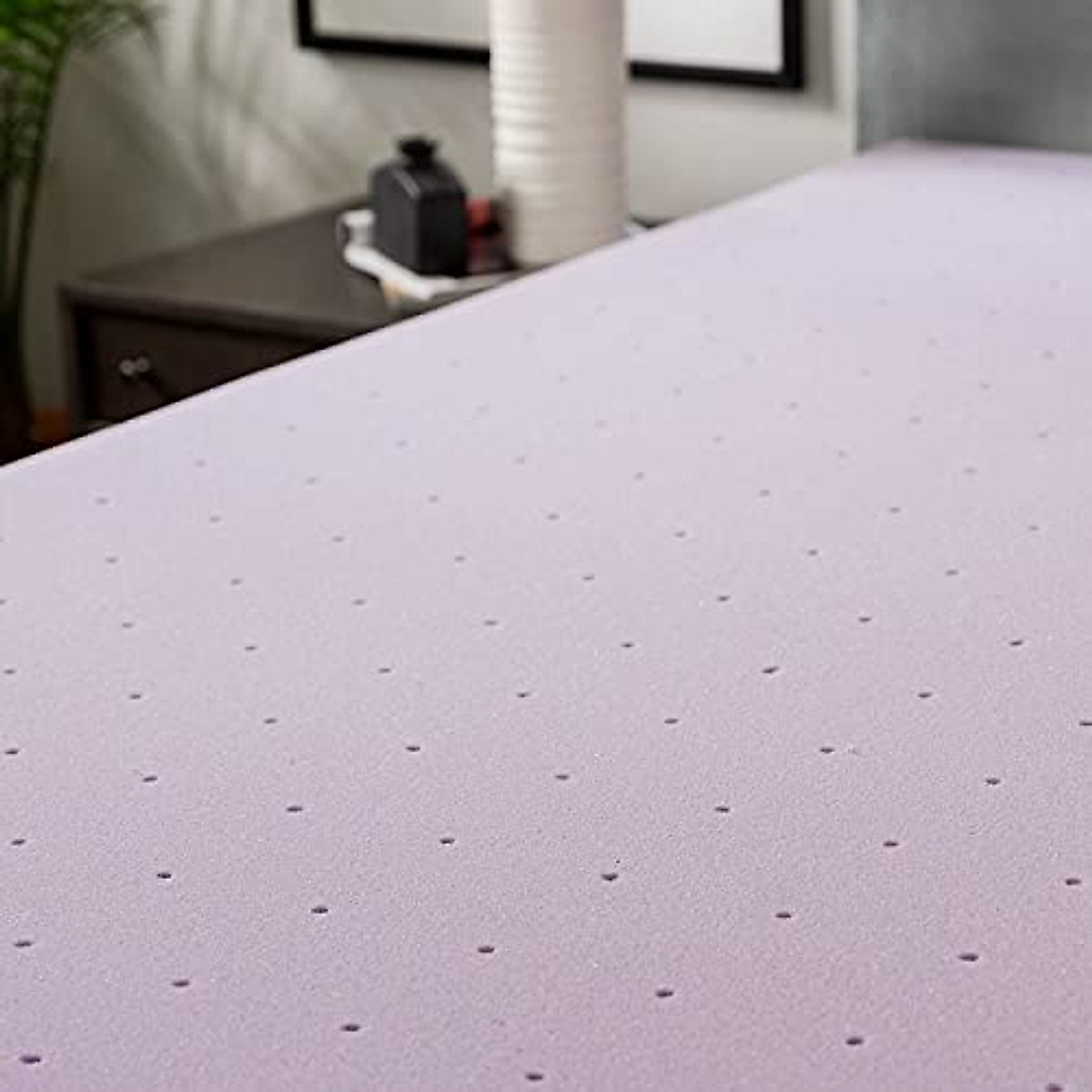 LUCID 3 Inch Lavender Infused Memory Foam Mattress Topper - Ventilated Design - Full Size & Premium Hypoallergenic 100% Waterproof Mattress Protector - Universal Fit, Cotton Terry Top, Full