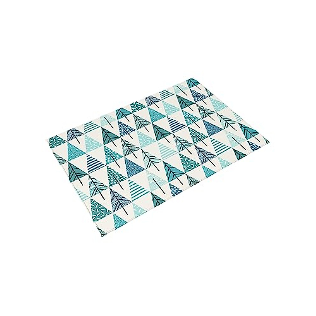 Outdoor Rugs for Patio,4x6 ft Christmas Tree Pine Tile Pattern Green Absorbent Non Slip Mats Carpet Rv Camping Area Rug Door Mat for Patios,Camper,Tent,Porch