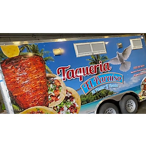 10' Integrated Exhaust Hood & Fan System with Kiddie Fire Suppression | Patent Pending Low Box Vent Hood with Double Exhaust Fan Louvers for Food Concession Trailer | Food Truck Equipment Made in USA