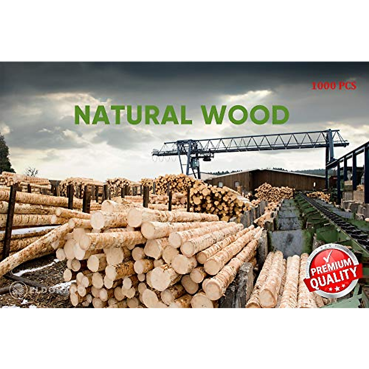 Eldorado Clothespins, Natural Wood, 3" x 0.5" inches, Super Value Pack of 1,000 for Multipurpose Everyday Clothing, Laundry, Drying, Crafts, and DIY Projects, Size XL. (1000)