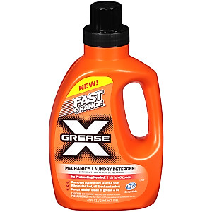 Fast Orange 22340 Grease X Mechanics Laundry Detergent For Oil, Grease, Automotive Stains And Odors, Eliminates Fuel, Oil, Grease And Exhaust Stains 40 fl. Oz
