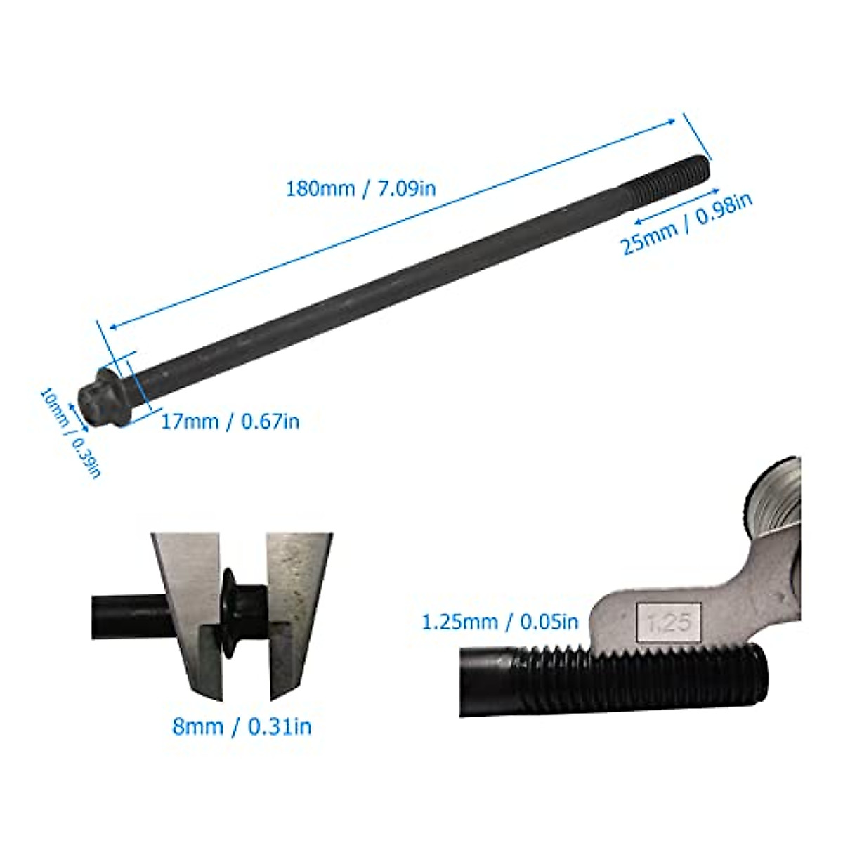 Flange Bolt Fastener, 20pcs Carbon Steel M8x180 Hex Flange Bolt for Machine