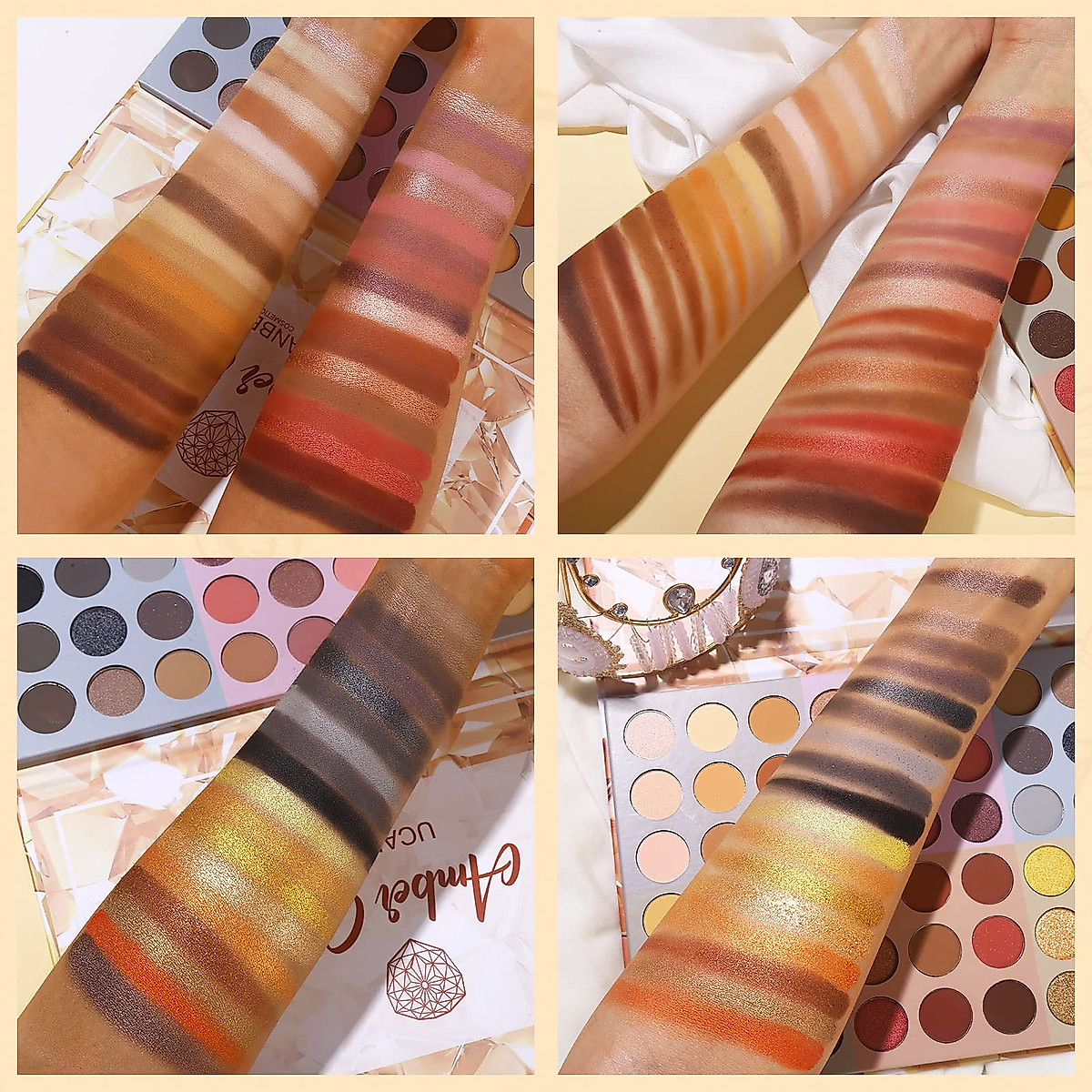 UCANBE 54 Color Eyeshadow Makeup Palette + 15 PCS Eye Brushes Set, Professional Matte Shimmer Eye Shadow Kit Highly Pigmented Long Lasting Waterproof Make up Pallet