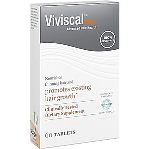 Viviscal Men's Hair Growth Supplements for Thicker, Fuller Hair Clinically Proven with Proprietary Collagen Complex, 60 Tablets - 1 Month Supply