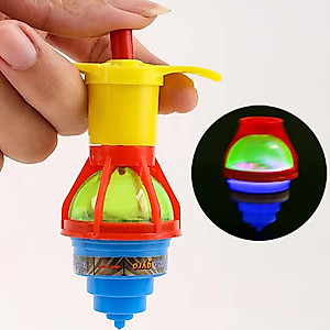 9Pack LED Light Up Spinning Tops with Gyroscope, LED Flashing Spinning Toys for Kids, Party Favors Goodie Bag Fillers Glow Dark Party Supply Bulk Toys