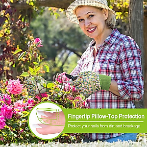 Ainiv Gardening Gloves for Women/Ladies, Non-Slip Grip Garden Work Gloves, Comfortable Thorn Proof Garden Gloves