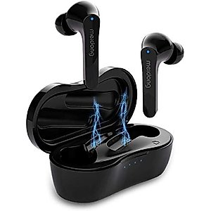 meidong True Wireless Earbuds, Bluetooth Earbuds Headphones V5.0 KY06 in-Ear Earphones (Black)