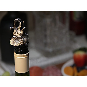 Happy Hour Elephant Wine Pourer, Standard, Pewter