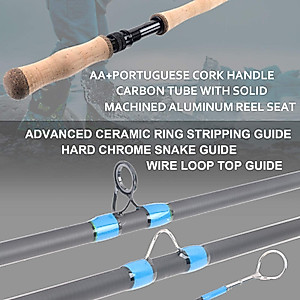 Maxcatch Spey Fly Rod 4-Piece Carbon Spey Rod Fly Fishing with Cordura Tube (13ft 6/7weight 4sec)