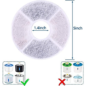 RBAYSALE Cat Water Fountain Filters 10 Pack Cat Fountain Filter Replacement, 3 Triple Filtration System, Activated Carbon Filters for 81oz/2.4L Automatic Cat Fountain