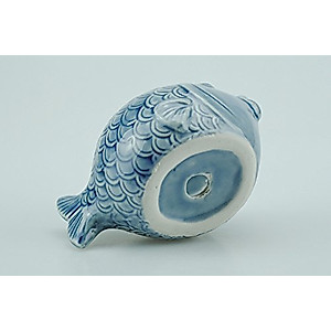 VanEnjoy 5" Ceramic Succulent Pot, Cute Ocean Blue Seashell Series, Conch Shaped Cactus Pot Planter, Flower Pot, Pottery Bonsai Pot (Seashell M)