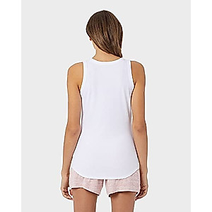 32 Degrees Cool Women's Soft Rib High Neck Comfort Everyday Tank, White, XX-Large