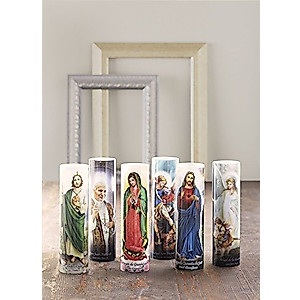 Virgin of Guadalupe Flameless LED Prayer Candle, Unique Religious Decoration, Gift Idea for Mothers Day, Birthday, or Any Holiday 8.2 Inches