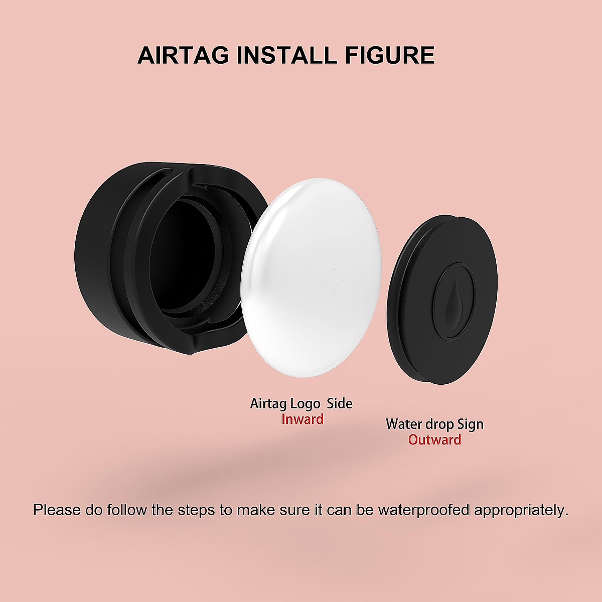 Airtag Dog Collar Holder，2 Pack Waterproof Air Tag Dog Collar Holder for Apple Airtag Suitable for Collar Size Within 1 inch, Airtag Holders for Airtag Dog Collar and Airtag Cat Collar