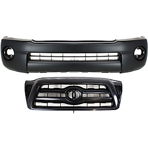 Garage-Pro Bumper Cover Kit Compatible with 2005-2010 Toyota Tacoma Textured, 2-pc kit with Grille Front