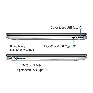 HP 2022 Chromebook Bundle 14" FHD Laptop Computer, Intel Celeron N4000, 4GB RAM, 64GB eMMC, Intel HD 600 Graphics, B&O Audio, HD Webcam, Sleeve and Mouse, Chrome OS, Grey, 32GB SnowBell USB Card