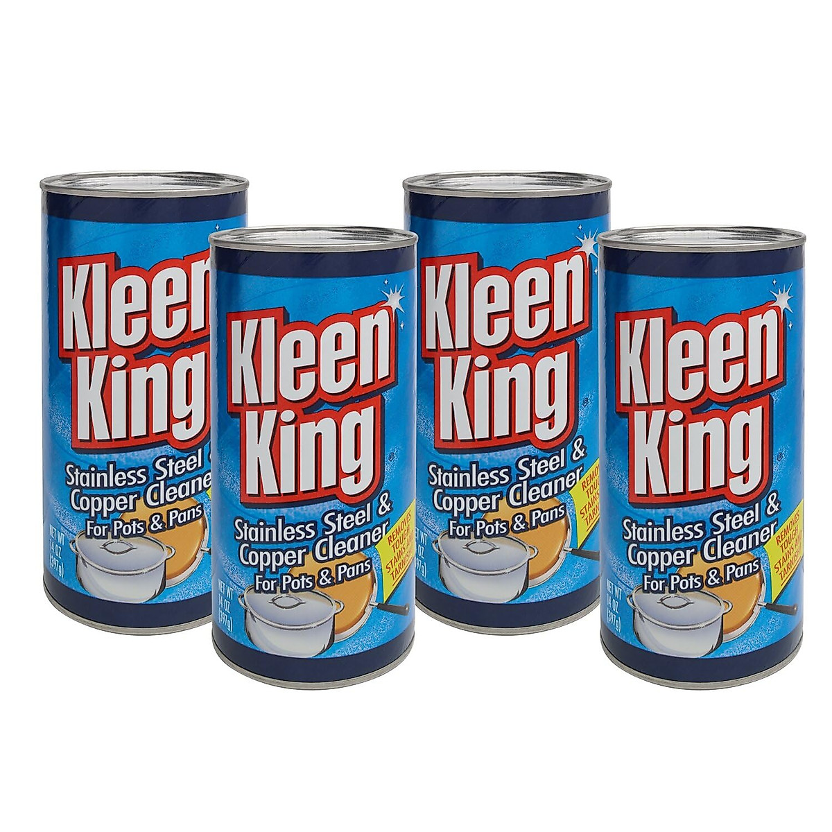 Kleen King 4 Pk, Stailess Steel & Copper Cleaner for Pots & Pans, 14 Oz
