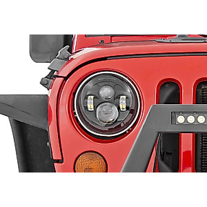 Rough Country LED Headlights 7" Round for 2007-2018 Jeep Wrangler JK - RCH5000