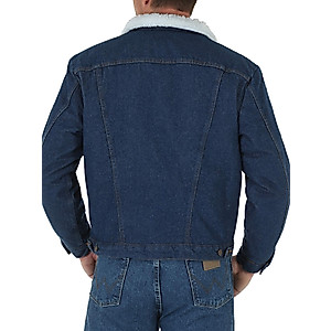 Wrangler Men's Style Cowboy Cut Western Lined Jacket, Denim/Sherpa, X-Large