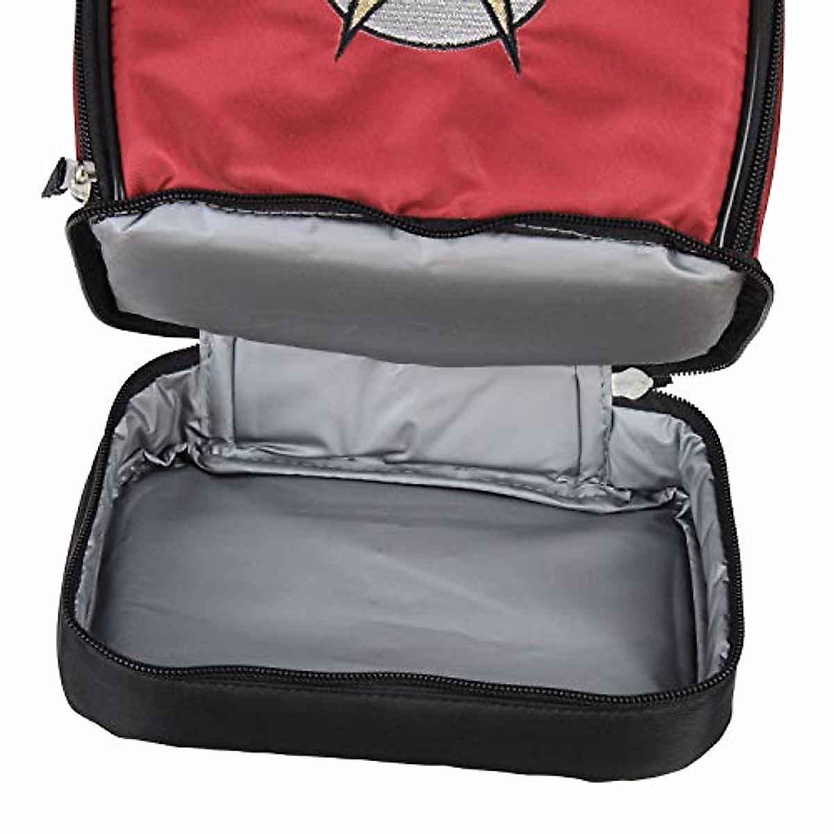 Star Trek The Next Generation Picard Embroidered Starfleet Logo Dual Compartment Insulated Lunch Box Bag Tote