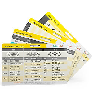 Badge Guru Medical Flash Cards - Lab Values Reference Cards for Nurses, Doctors, EMTs, Nursing Students and Med School Students (Lab Values)