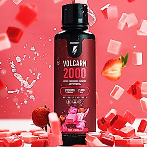 InnoSupps Volcarn 2000 - Advanced Fat Burning Liquid | L-Carnitine,GBEEC, Boost Energy, ATP Enhancer | Caffeine Free, No Artificial Sweeteners | 32 Servings (Pink Starblast)