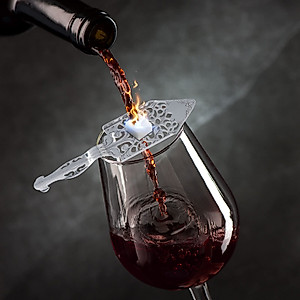 Absinthe Spoons for Absinthe Set ORNOOU 3 Pieces of Stainless Steel Wormwood Cocktail Bar Glass Cup Drinking Filter Vintage