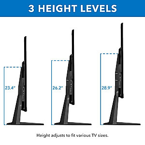 Mount-It! Tabletop TV Stand Base with Tilt Function, Universal TV Base Replacement with Height Adjustment, TV Legs Fits Most 32 to 70 inch Flat Screen TVs, VESA up to 800 by 400mm, 110 Lbs Capacity
