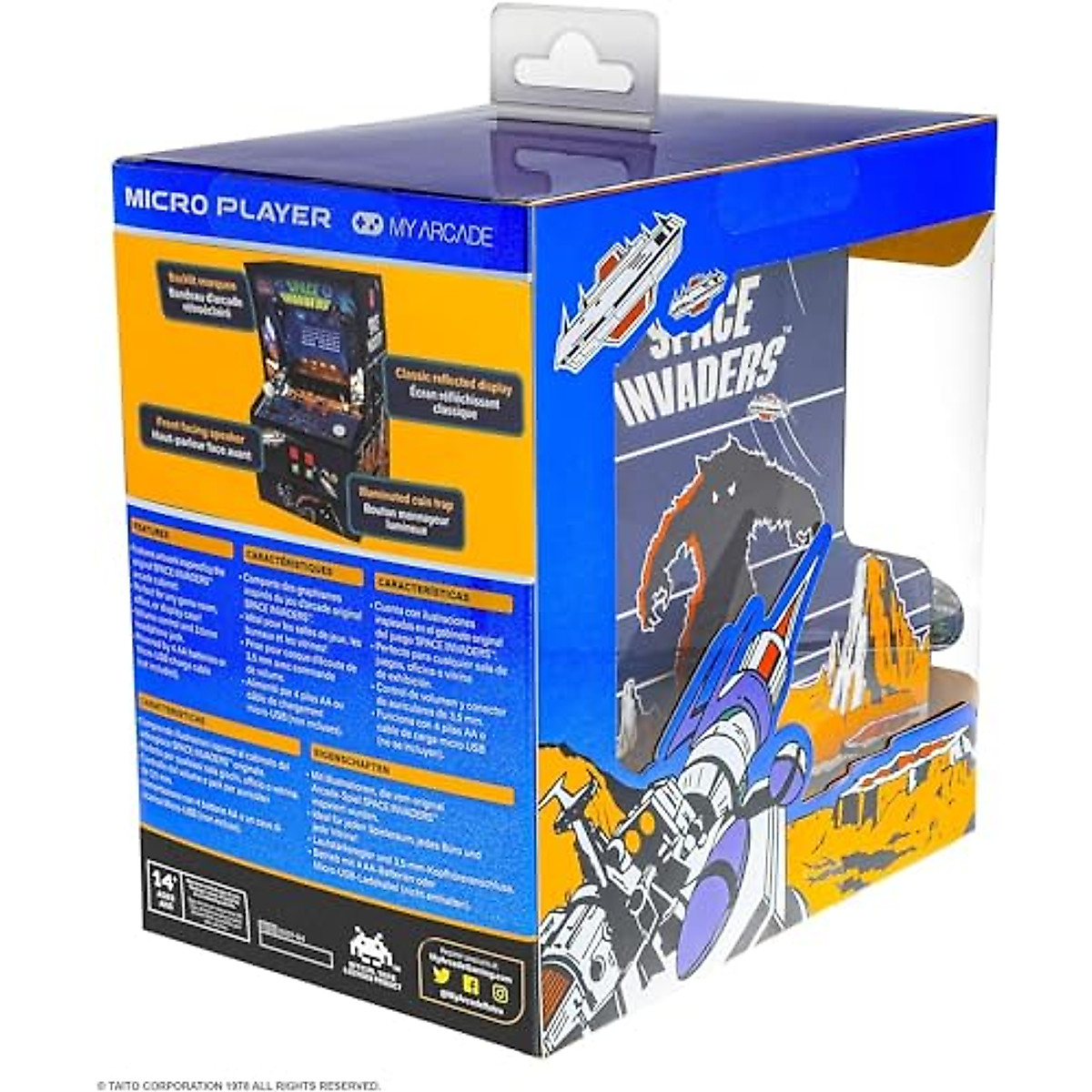 My Arcade Space Invaders Micro Player: Mini Arcade Machine Video Game, Fully Playable, 6.75" Collectible Premium Edition