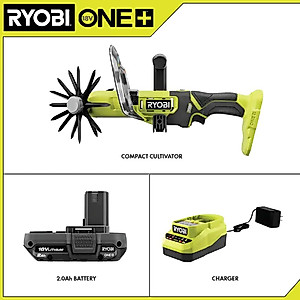 ONE+ 18V Cordless Compact Battery Cultivator with 2.0 Ah Battery and Charger