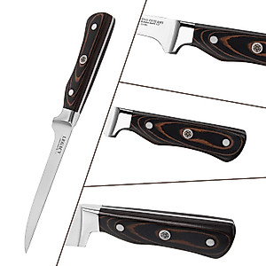 TUO Boning Knife - Flexible Fillet Knife 5.5 inch Small Kitchen Knife for Meat Poultry - German Stainless Steel Fishing Knife - G10 Ergonomic Handle with Gift Box - Legacy Series