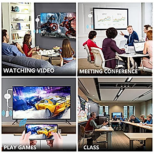 4K Wireless HDMI Display Dongle, TIMBOOTECH Miracast Adapter Streaming YouTube Video/Audio Receiver for iPhone/iPad/iOS/Android/Mac/Laptop/PC to TV/Projector/Monitor - Miracast, DLNA, Airplay, Chrome