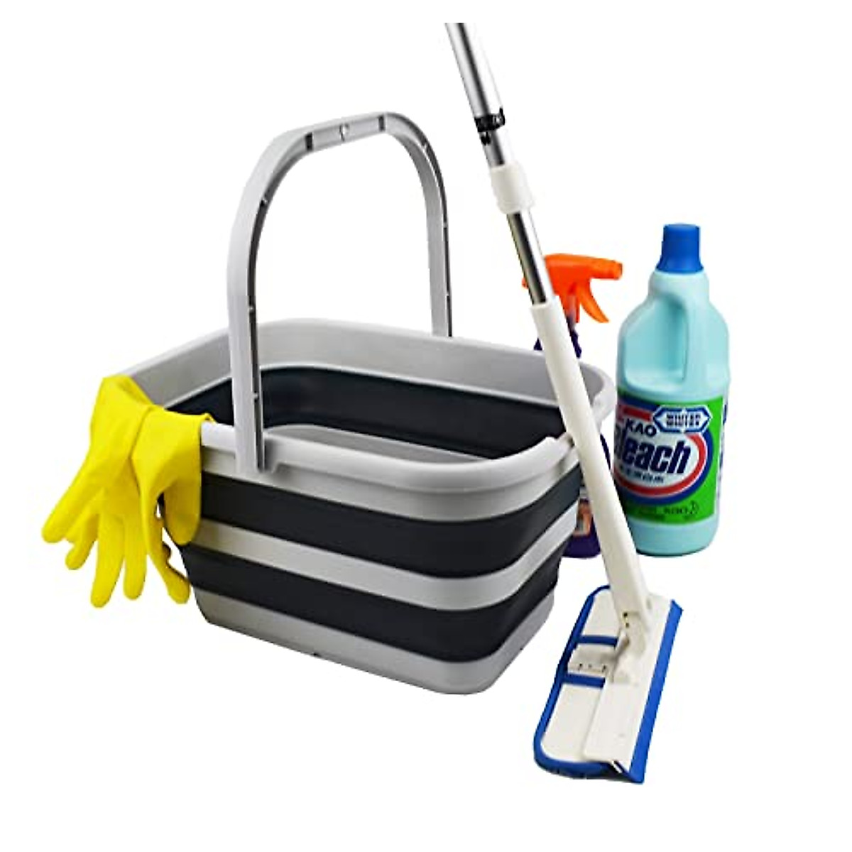 SAMMART 12L (3.1 Gallon) Collapsible Rectangular Handy Basket/Bucket (Set of 2)