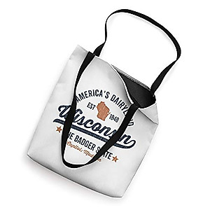 Wisconsin Vintage Sports Design Badger State Rough Tote Bag