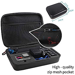 SUREWO Surface-Waterproof Carrying Case Compatible with GoPro Hero 11/10/9/8/7/(2018)/6/5 Black,DJI Osmo Action ,AKASO/Campark/YI Action Camera and More (Medium)