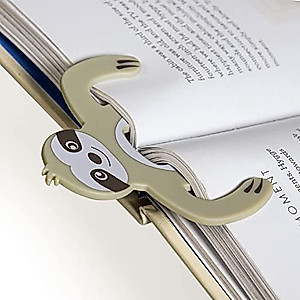 Page Pals Bookmark Bookholder | Page Holder | Music Holder Clip | Music Paper Holder | Magazine, Cookbook | Reading in Bed at Home | Office, Desk, Kitchen Use | Novelty Reading Gift Idea (Sloth)