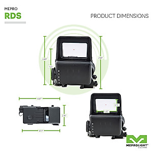 MEPROLIGHT MEPRO RDS Mil-Spec Electro Optic Red Dot Sight,2.0 RED DOT, 4 Reticle Brightness, Quick Release Integrated Picatinny