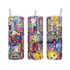 20 oz Lisa Characters Frank Rhinestone Print Handmade Stainless Steel Insulated Sublimation Tumbler
