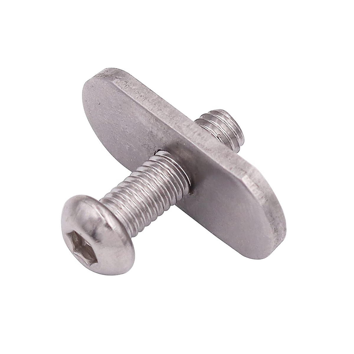 METER STAR 6 Pcs 304 Stainless Steel Kayak Rail Screws & M6 Track Nuts Rail Hardware Gear Mounting Replacement Kit for Kayaks Canoes Boats Rails